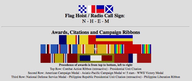 USS Raymond DE-341 WWII Service History